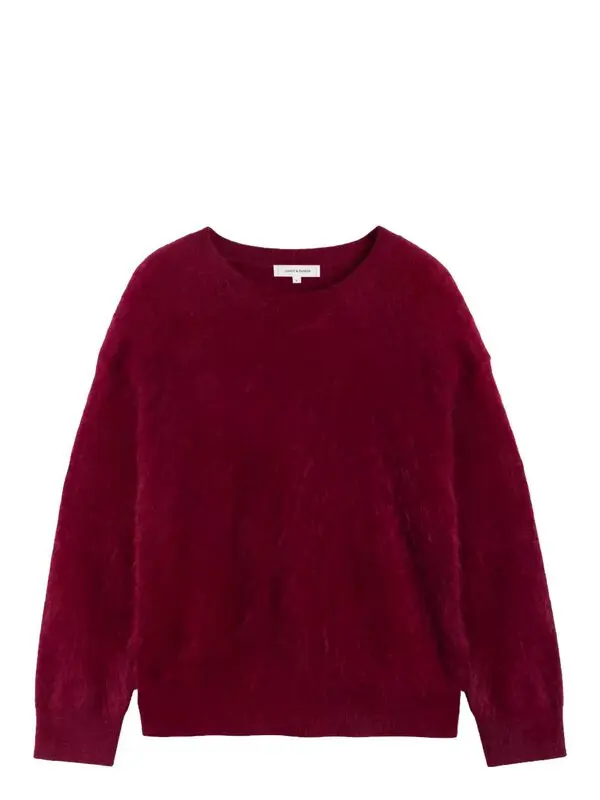 Chinti & Parker Brushed Cashmere Crew Neck Sweater - Red