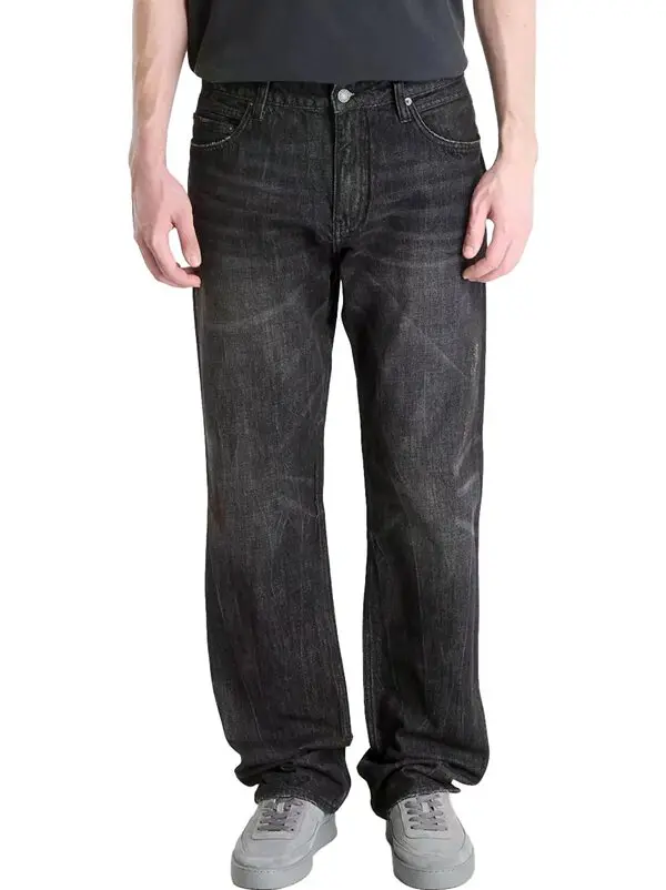 Guess Washed Distressed-effect Jeans - Grey