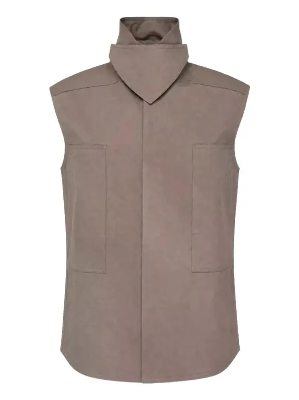 Rick Owens High-neck Sleeveless Vest - Grey