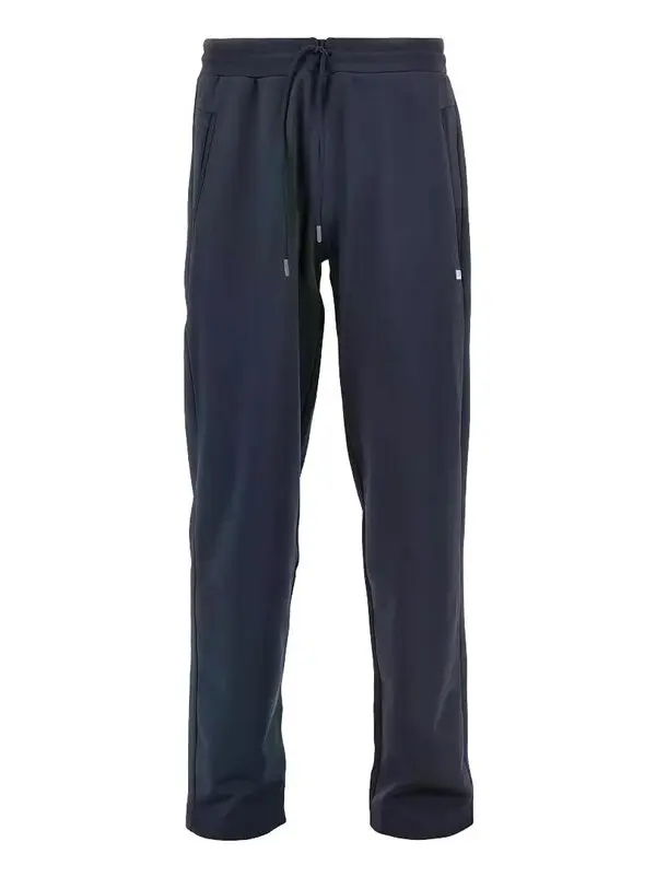 EA7 Drawstring Logo-plaque Track Pants - Blue
