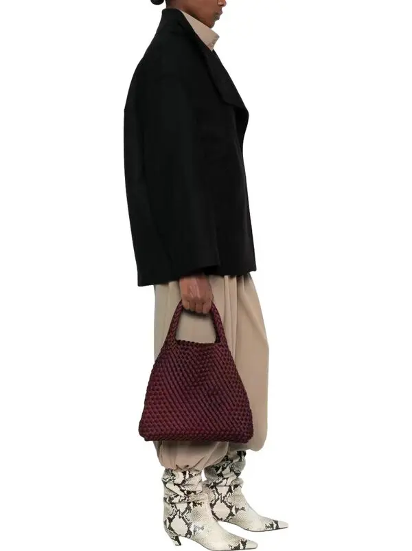 MARREA Woven Neoprene Shoulder Bag - Red