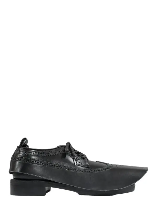 Comme Des Garçons Leather Brogue Derby Shoes - Black