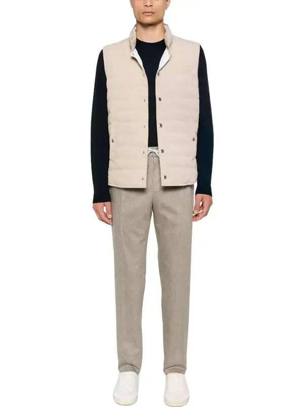 PT TORINO Pleated Trousers In Virgin Wool-cashmere Blend - Neutrals