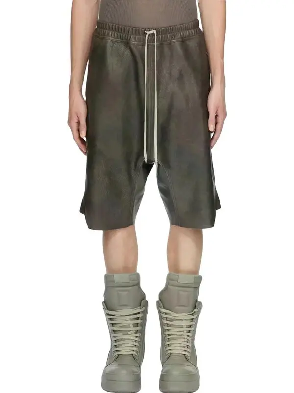 Rick Owens Leather Basket Swingers - Black