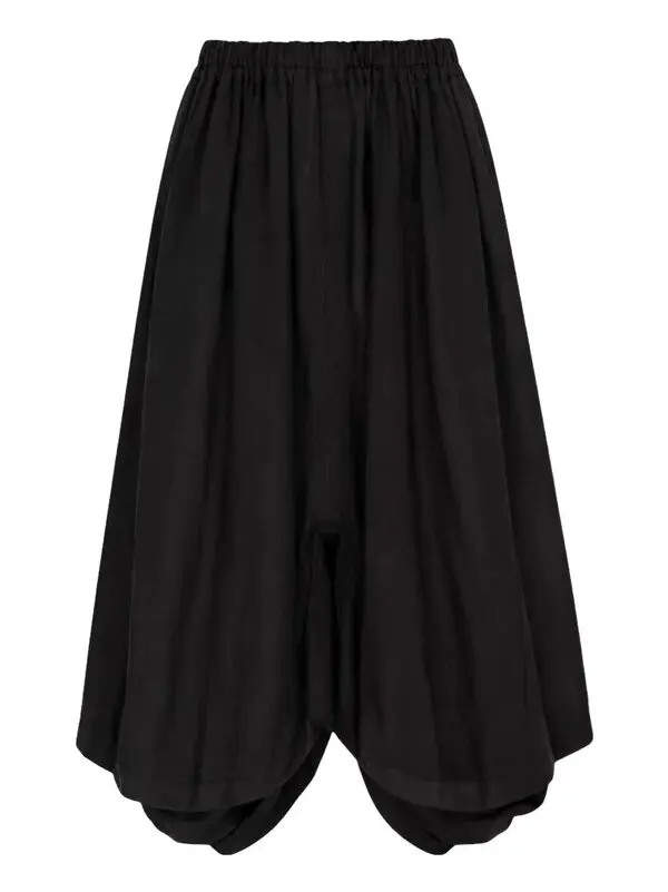 COMME DES GARÇONS TAO Drop-crotch Gathered Trousers - Black