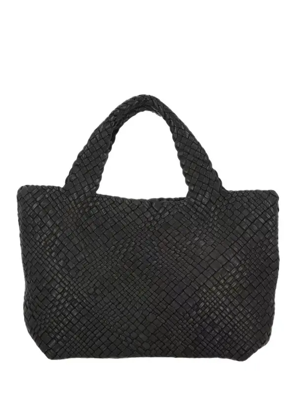 VISONA` Visona Esmeralda Woven Shoulder Tote - Black