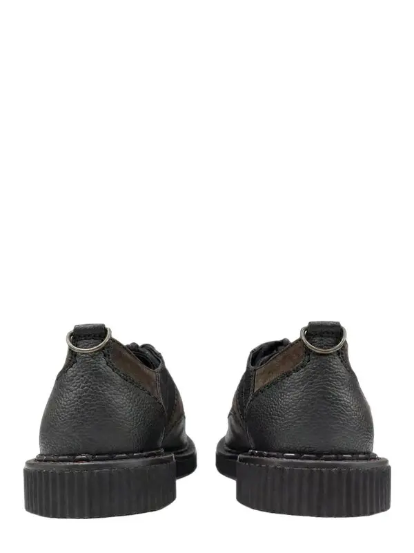 NICHOLAS DALEY George Cox Rebel Panelled Leather Derby Shoes - Black