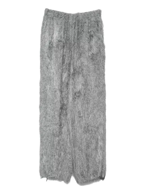 ALYSI Brushed Finish Straight-leg Trousers - Grey