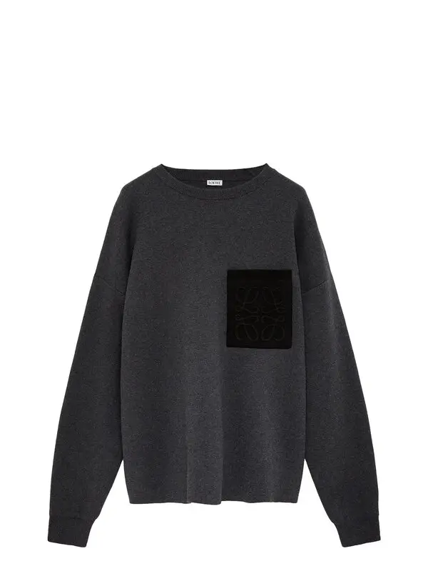 Loewe Anagram Cotton Blend Sweatshirt - Grey