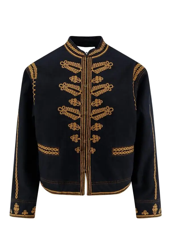 MARANT ETOILE Embroidered Cotton Jacket - Black