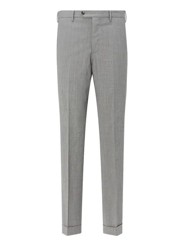 PT TORINO Madras Wool Trousers - Grey