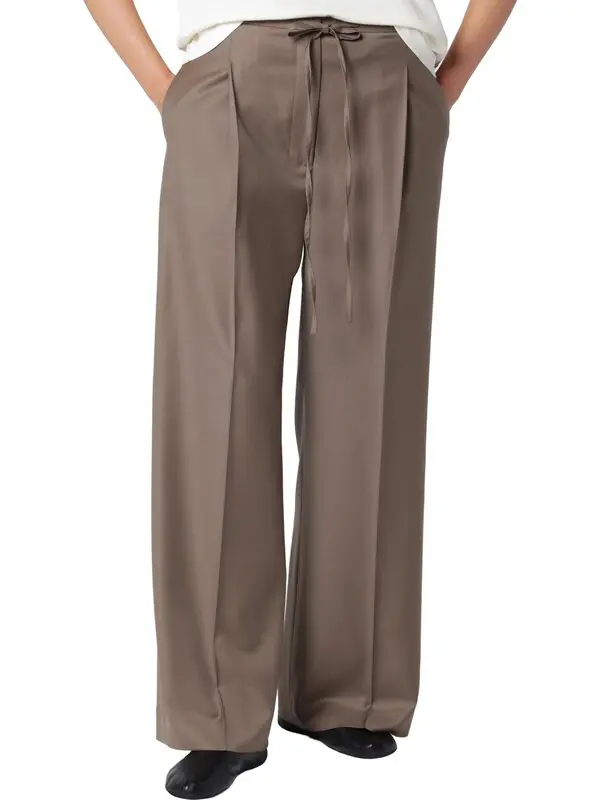 RÓHE Virgin Wool Wide-leg Trousers - Brown