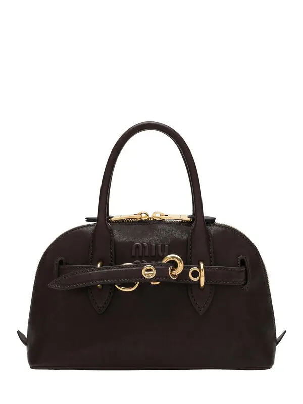 Miu Miu Small Aventurine Nappa Leather Bag - Brown