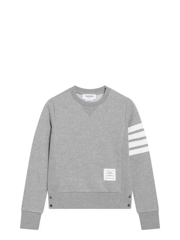 Thom Browne 4-bar Crew-neck Sweatshirt - Grey