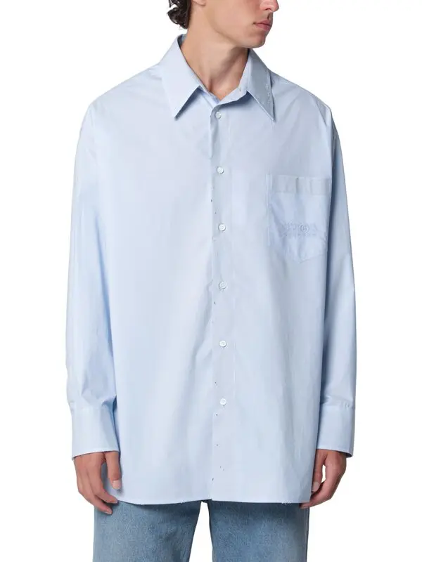 MAISON MARGIELA Cotton Poplin Shirt - Light Blue