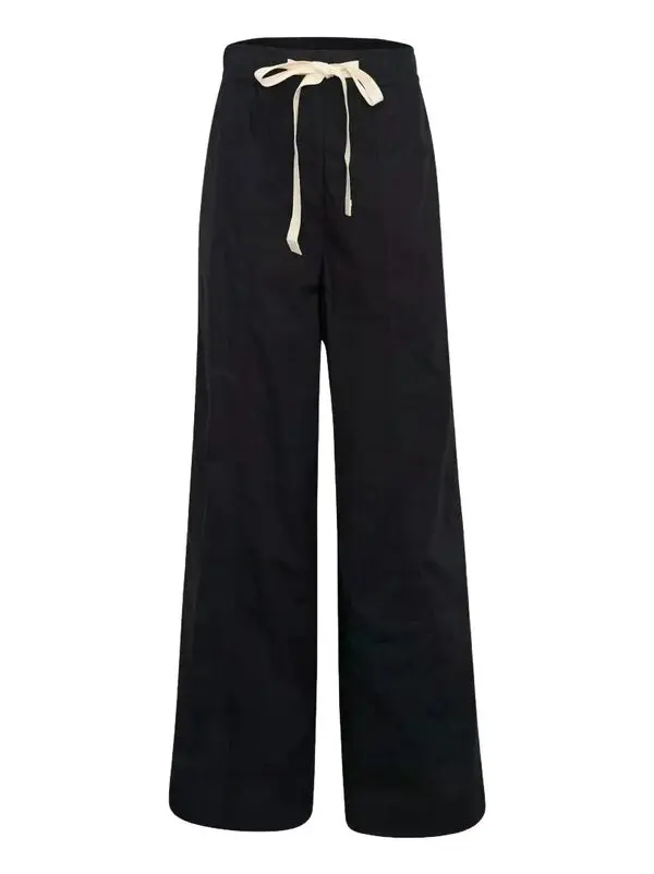 LEE MATHEWS Poplin Wide-leg Palazzo Pants - Black