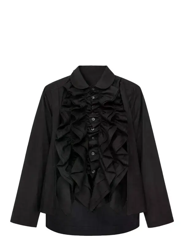 COMME DES GARÇONS TAO Ruffled Layered Shirt - Black