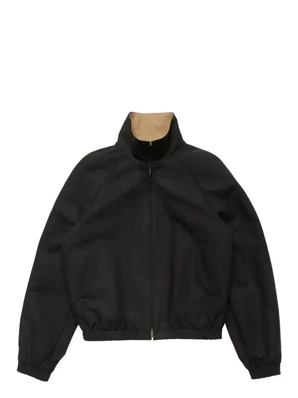 Acne Studios Embroidered Logo Zip-up Jacket - Black