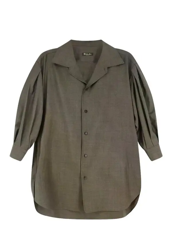 Loro Piana Elyze Bowling Collar Shirt - Brown
