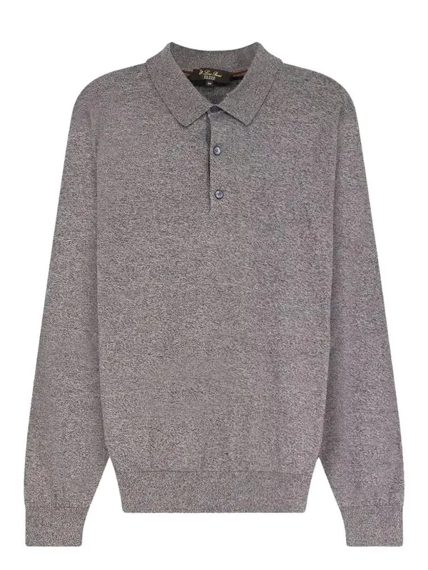 Loro Piana Classic-collar Mélange Polo Shirt - Pink