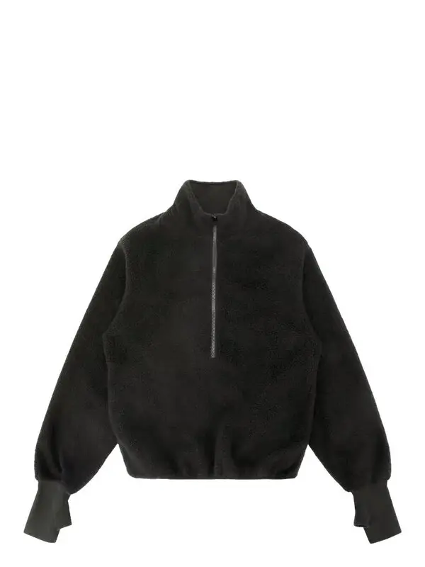 ENTIRE STUDIOS Half-zip Fleece Sweater - Black