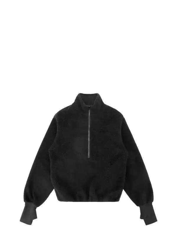 ENTIRE STUDIOS Half-zip Fleece Sweater - Black