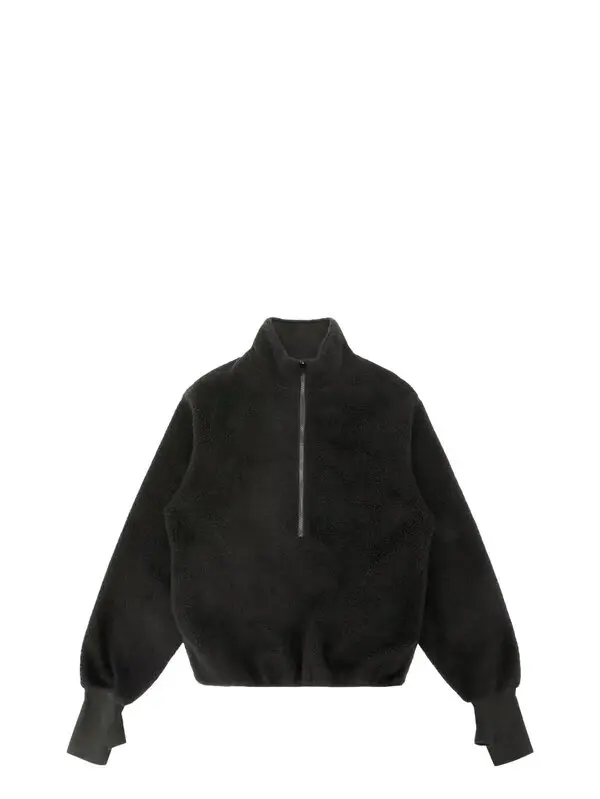 ENTIRE STUDIOS Half-zip Fleece Sweater - Black