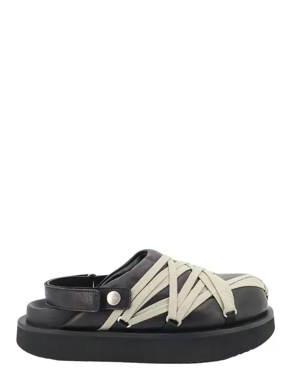 Rick Owens Megalace Platform Mules - Black