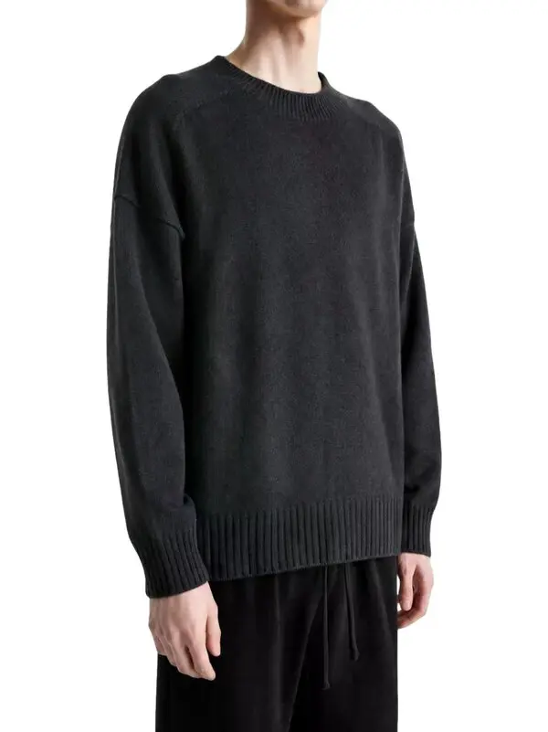 MARGARET HOWELL Asphalt Crew-neck Sweater - Grey