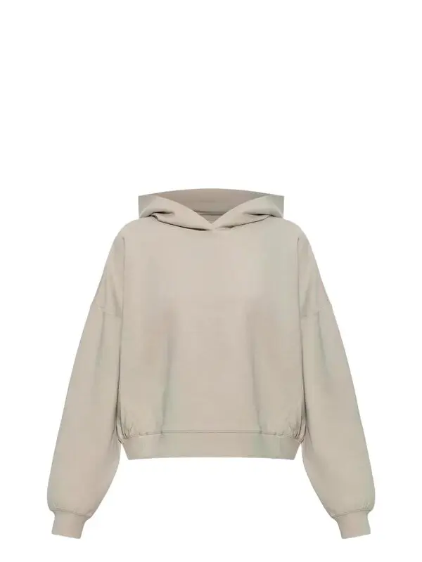 Nike Logo-print Cropped Hoodie - Neutrals