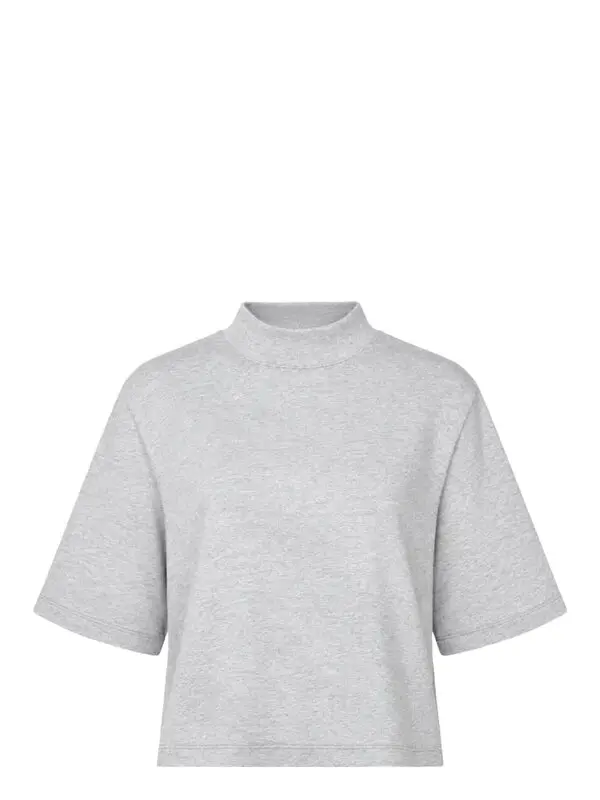 CLUB21 COLLECTION Irene Mock-neck T-shirt - Grey