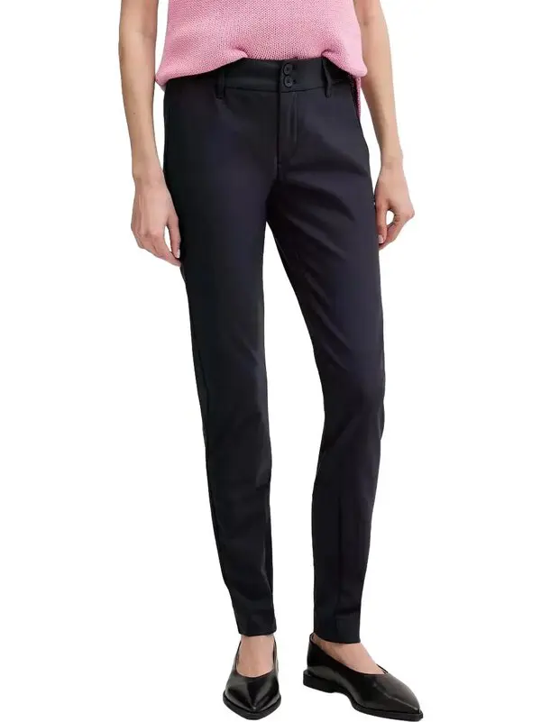 MOS MOSH Mmblake Button-detail Slim-fit Trousers - Blue