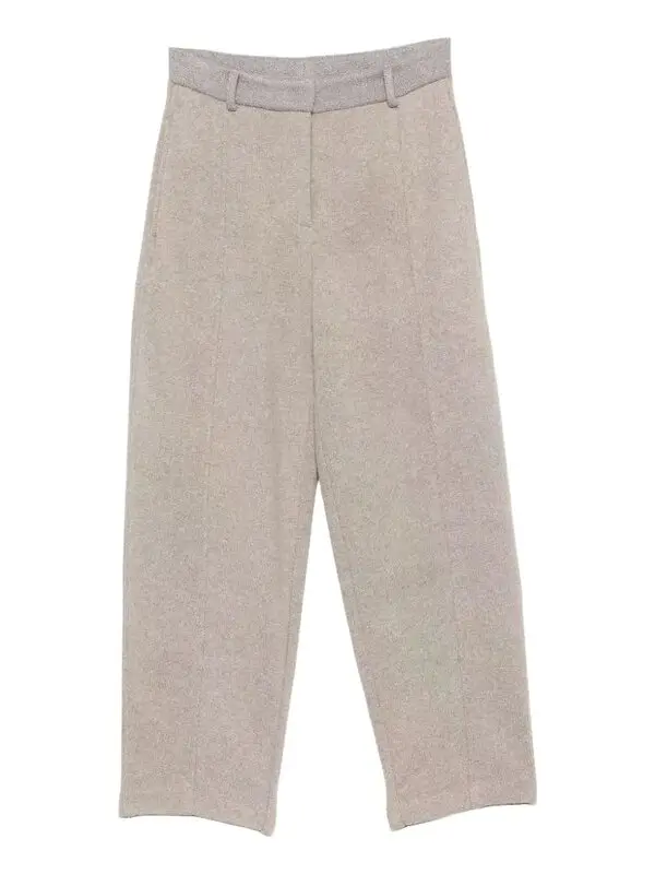 PANICALE Straight-leg Knitted Trousers - Neutrals
