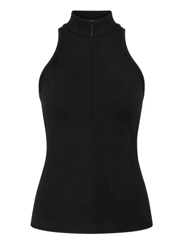 CLUB21 COLLECTION Cleo Cut-out Racerback Tank Top - Black