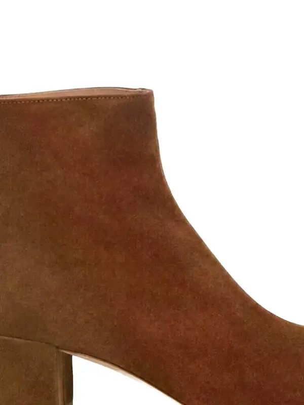Agl Suede Block-heel Ankle Boots - Brown