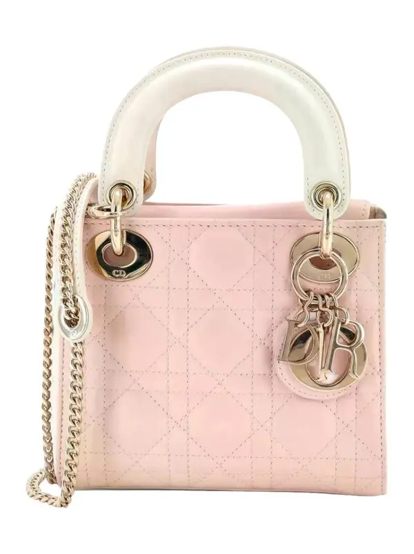 Dior Lady Chain Bag Lambskin Mini Satchel - Pink