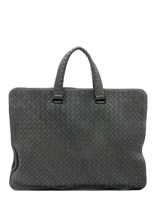 Bottega Veneta Nappa Intrecciato Business Bag - Grey