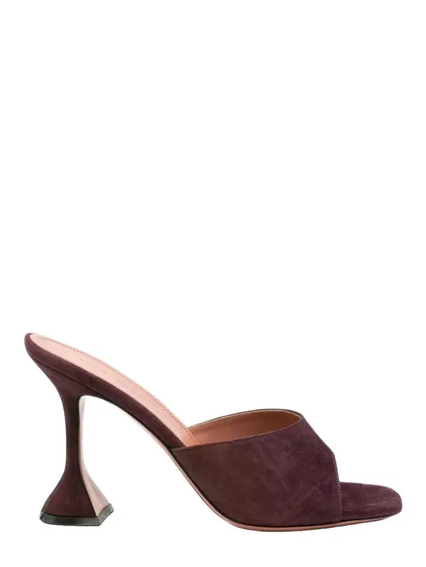 Amina Muaddi Lupita Suede Mules - Purple