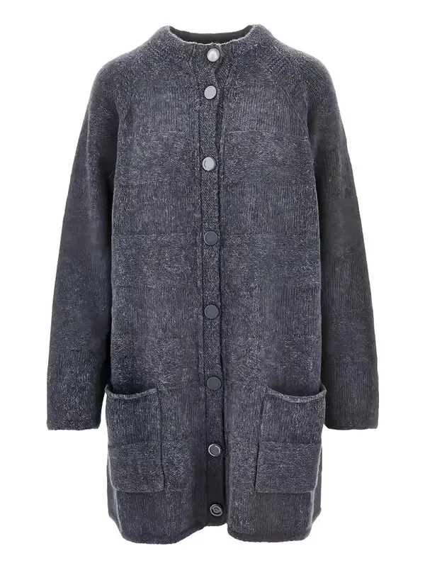 Emporio Armani Long-sleeve Button-fastening Cardigan - Grey