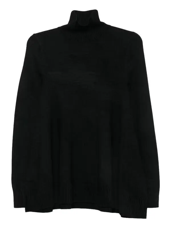 TOTEME Ribbed-knit Turtleneck Sweater - Black