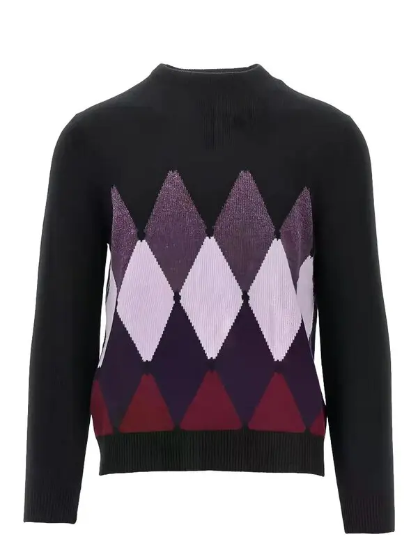 BALLANTYNE Cashmere Argyle Sweater - Black