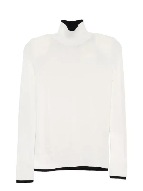 TOTEME Ribbed Knit Turtleneck Sweater - Neutrals