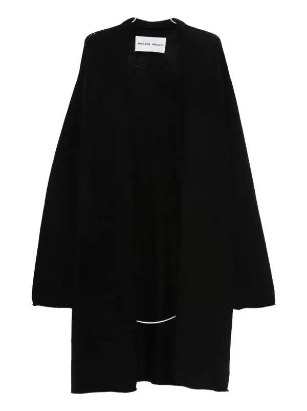 EMERSON RENALDI Open-front Knitted Cardigan - Black