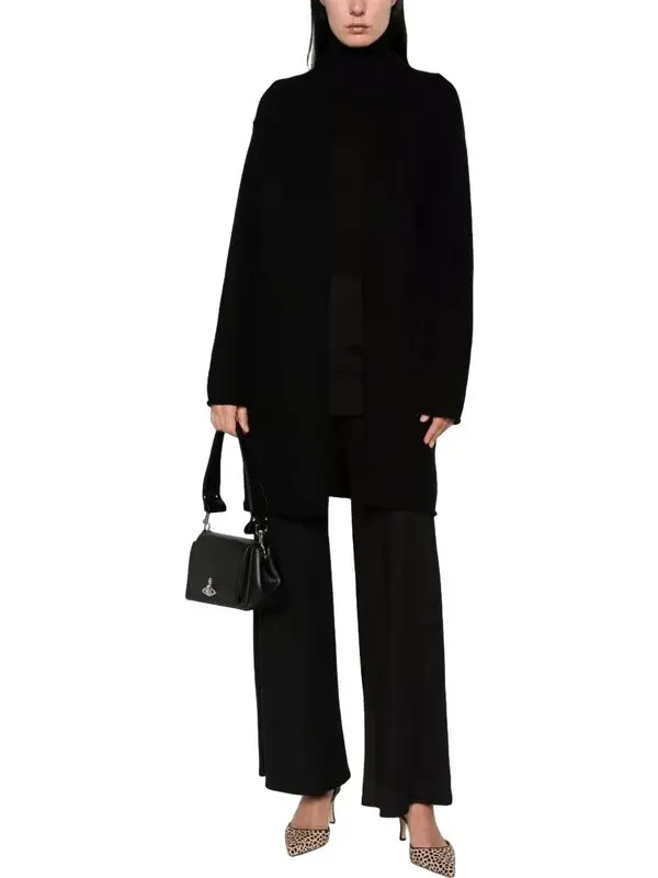 EMERSON RENALDI Open-front Knitted Cardigan - Black