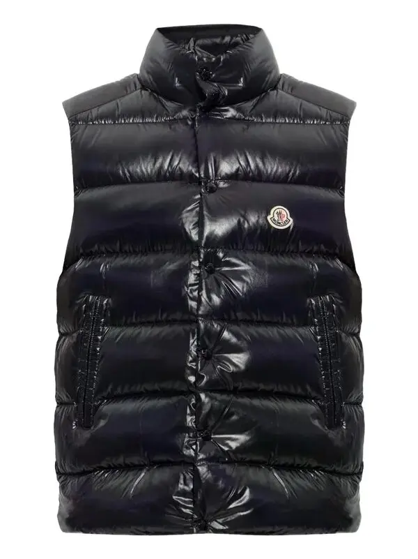 Moncler Tibb High-neck Padded Vest - Blue