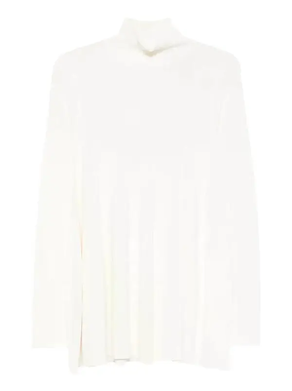TOTEME Crepe Turtleneck Sweater - Neutrals