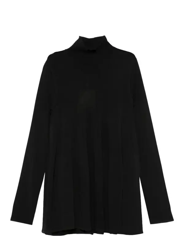 TOTEME Crepe Turtleneck Top - Black
