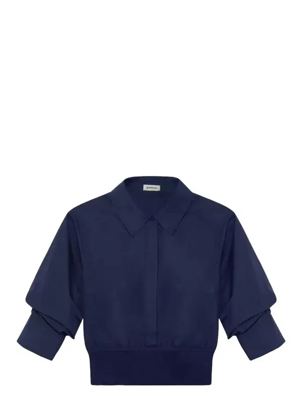 Simkhai Stiles Ribbed-waist Shirt - Blue