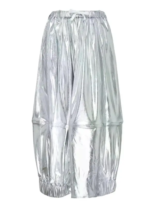 MELITTA BAUMEISTER Metallic Gathered Midi Skirt - Silver