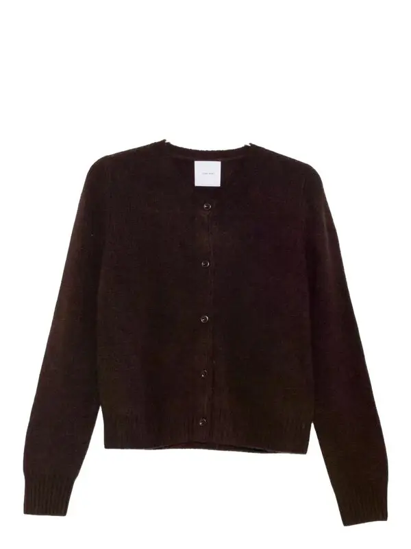 IVORY PARIS Button-front Knitted Cardigan - Brown